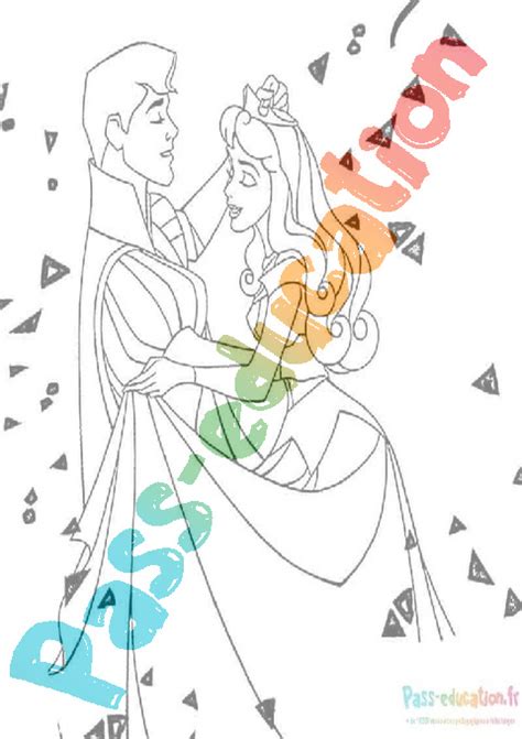 Coloriage gratuit de la belle au bois dormant téléchargez et imprimez