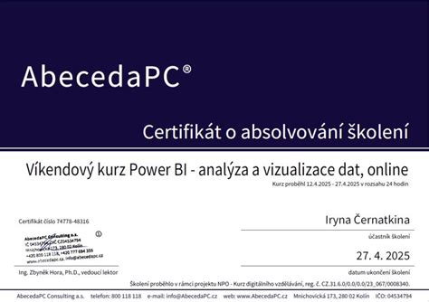 Thank You Jan Dvořák And Abecedapc Consulting As Iryna Chernatkina