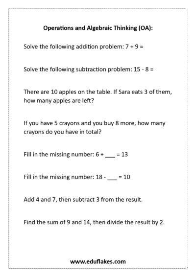 Grade 2 Math Olympiad Practice Free Worksheets Eduflakes
