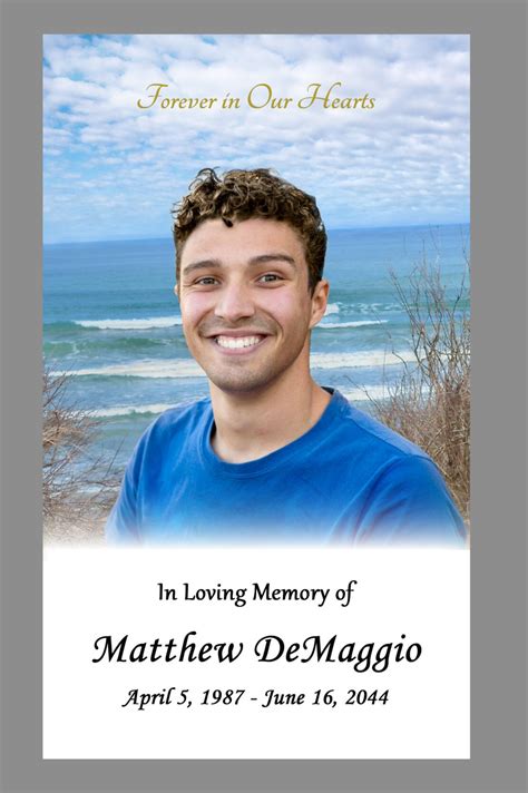 Laminated Prayer Cards And Memorial Cards Beach Waves Etsy