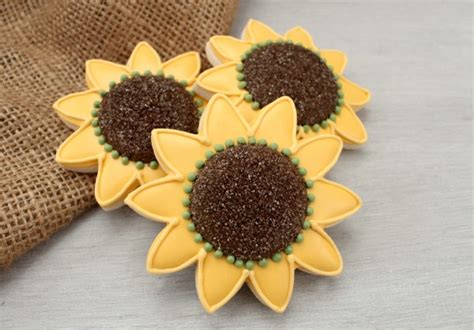 Pretty Sunflower Cookies The Sweet Adventures Of Sugar Belle