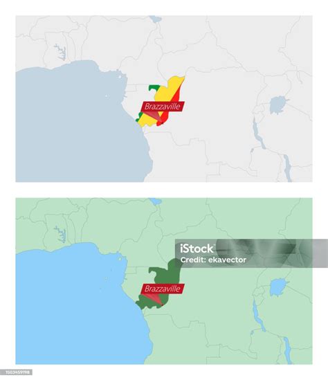 国の首都のピンを持つコンゴの地図近隣諸国との2種類のコンゴマップ アフリカのベクターアート素材や画像を多数ご用意 アフリカ