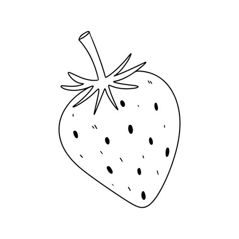 Premium Vector Strawberry In Hand Drawn Doodle Style Vector