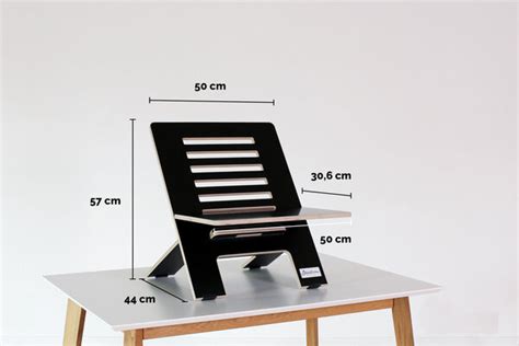 Standsome Standsome Slim Black Stehschreibtisch Aufsatz Aus Holz