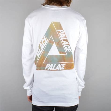 Palace Skateboards Tri Marbles Long Sleeve Skate T Shirt White