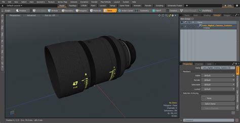 Lens Digital Cinema Camera 3d Model 29 3ds Blend C4d Fbx Max