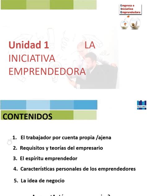 Eie 1 La Iniciativa Emprendedora Pdf