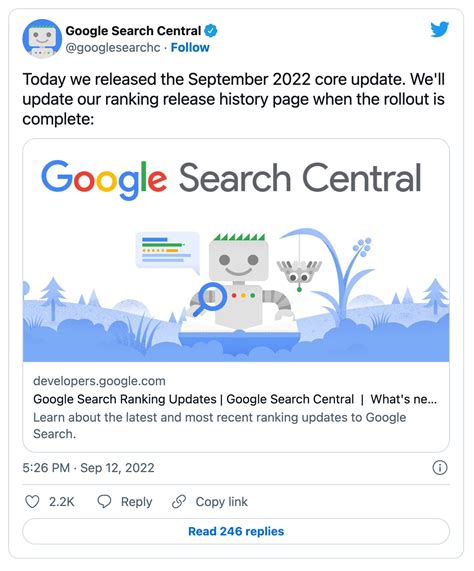 Google Core Update September 2022 SISTRIX