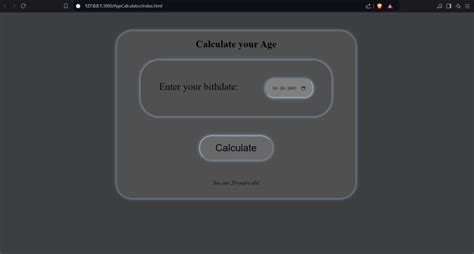 Atin Kumar On Linkedin Webdevelopment Agecalculator Javascriptproject Codealpha Internship
