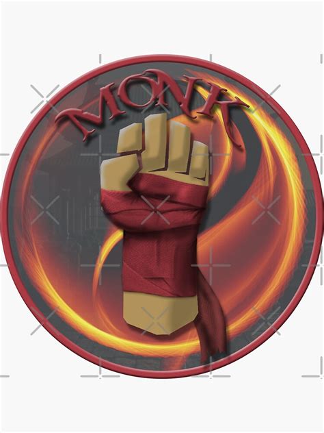 Dnd Monk Class Symbol Dungeons And Dragons Sticker By Atpcustom