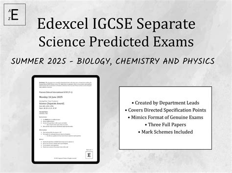 Summer 2025 Igcse Science Paper 2 Predicted Exams Biology Chemistry