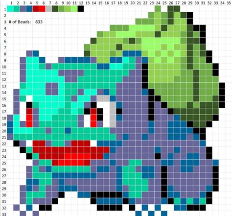 Bulbasaur Sprite Grid