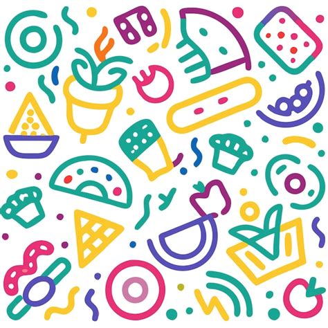 Colorful Abstract Shapes Patterns A Vibrant Design Premium Ai Generated Vector