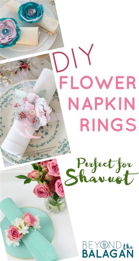 Diy Flower Napkin Rings Perfect For Shavuot Jewish Moms And Crafters