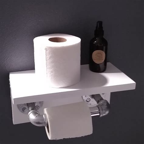 Toilet Paper Holder With Spring Tp Holder Bathroom Decor Shelf