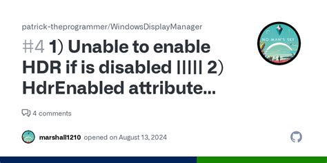 Unable To Enable HDR If Is Disabled HdrEnabled Attribute Always Shows True Even When