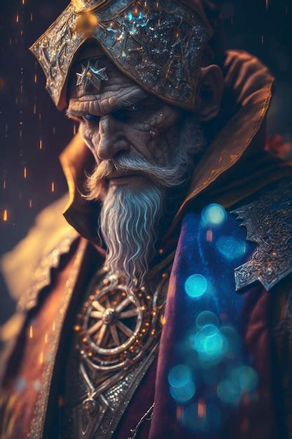 Un Personaje De Mago O Mago Con Un Estilo Espeluznante Y Aterrador Ai