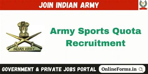 Indian Army Sports Quota Recruitment 2024 Havildar And Naib Subedar