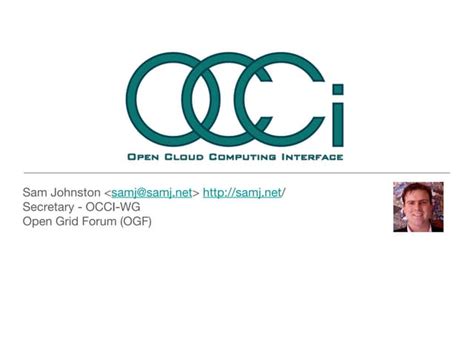 Open Cloud Computing Interface Presentation Ppt Cloud Computing