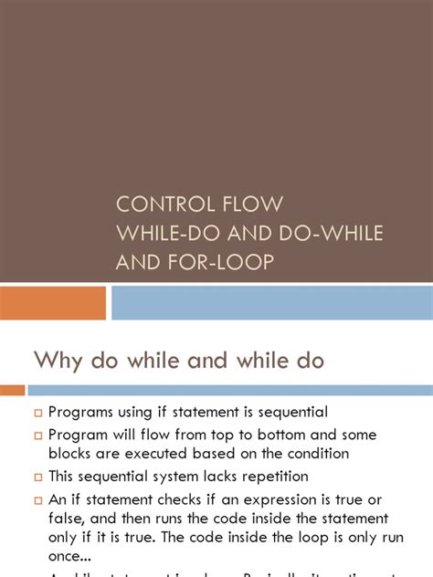 Lect 07 Control Flow While Pdf Control Flow Areas Of Computer Science