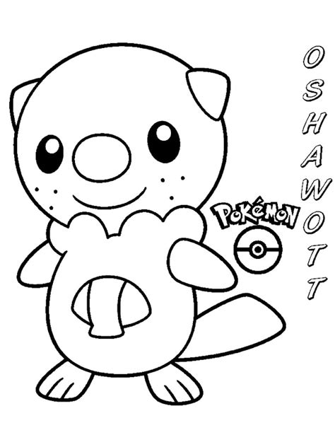Fise De Colorat Cu Oshawott Pokemon Descărcați Imprimați Sau Colorați Online Gratuit