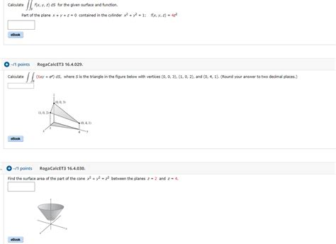 solved calculate f x y z ds for the given surface and