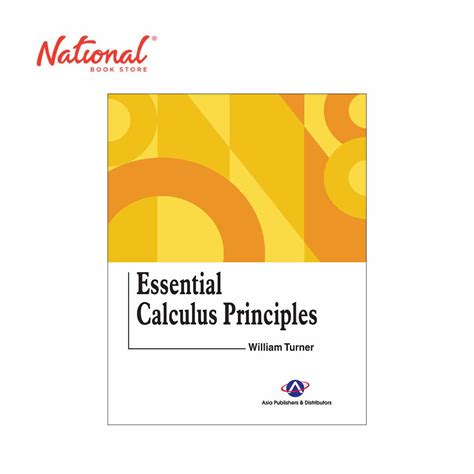 Essential Calculus Principles By William Turner Trade Paperback College Math