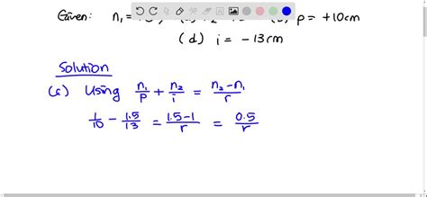 Solved Spherical Refracting Surfaces An Object O Stands On The Central Axis Of A Spherical