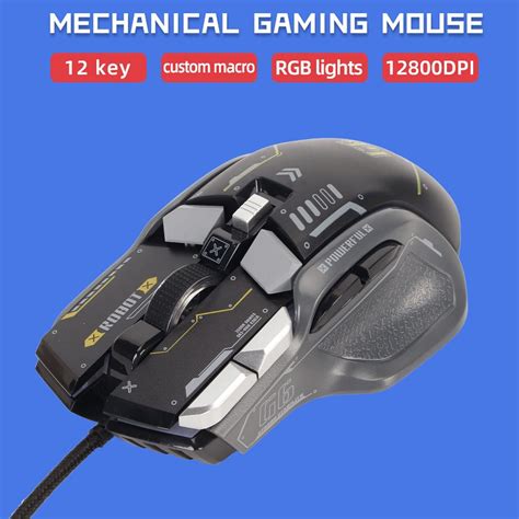 Asixxsix Wired Gaming Mouse 10 Button Macro Programmable 13 Rgb