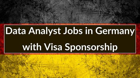 Data Analyst Jobs In Germany With Visa Sponsorship