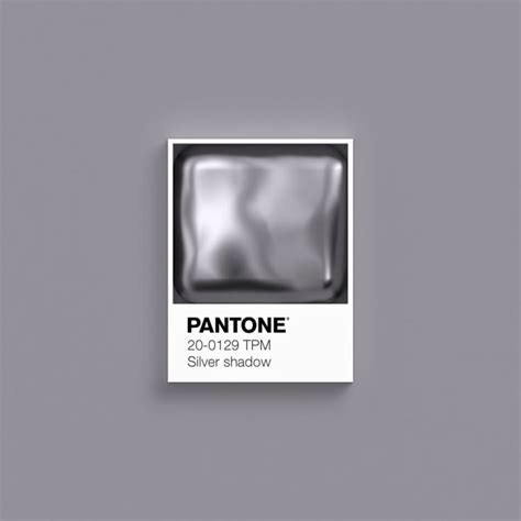 Pantone 20 0129 Tpm Silver Shadow Metallic Shimmers Color Swatch