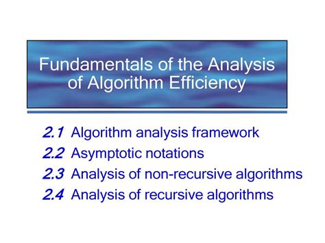 fundamentals of the analysis of algorithm efficiency ppt download