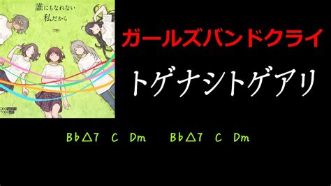 弾き語り トゲナシトゲアリ 誰にもなれない私だから ガルクラ ガールズバンドクライ ギター コード コード弾き コード譜 アコギ yamaha ヤマハ
