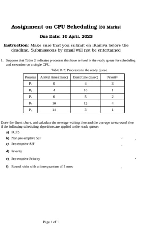 Solved Due Date 10 April 2023 Instruction Make Sure That