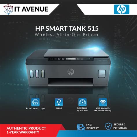Hp Smart Tank Wireless All In One Printer Black Lazada Ph