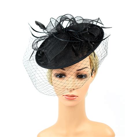 Wtxue Headbands For Women Hair Fascinator Large Hat Handmade Casual