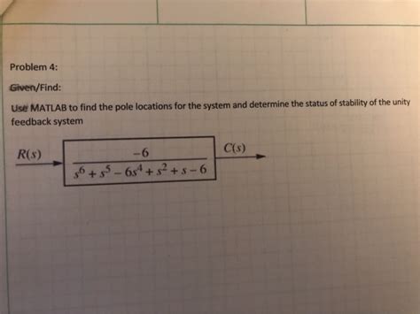 Solved Problem 1 Givenfind 3 Use A Routh Array To Find