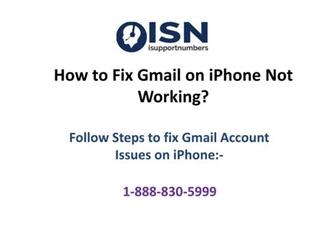 PPT Guide To Fix Gmail Not Working On IPhone PowerPoint Presentation