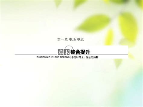 高中物理第一章电场电流章末整合课件新人教版选修1 1word文档免费下载亿佰文档网