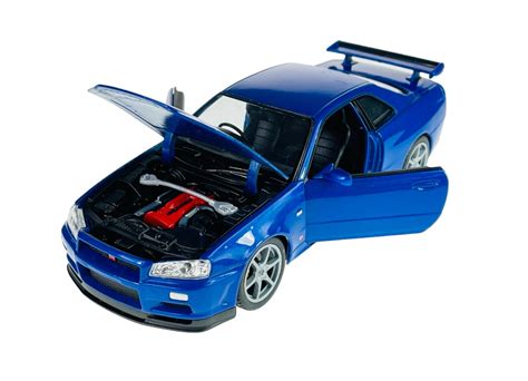 Welly Nissan Skyline Gt R R Niebieski Samochód Nowy Metalowy Model Welly Sklep EMPIK