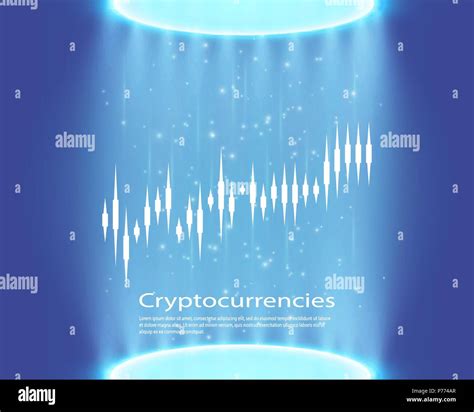 Graph Of Cryptocurrency Graphics And Analytics Of Cryptography Vector
