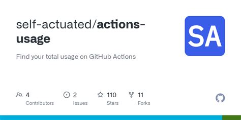 Github Self Actuatedactions Usage Find Your Total Usage On Github