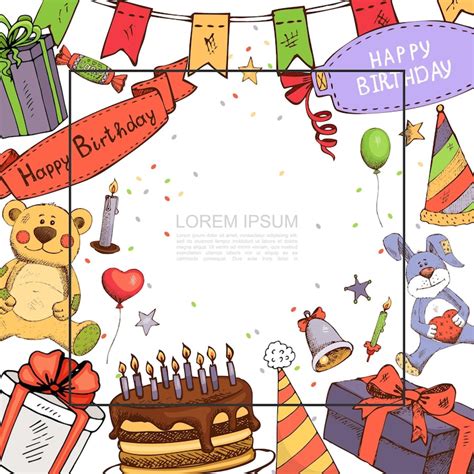 9 페이지 생일 편지지 도안 이미지 Freepik에서 무료 다운로드