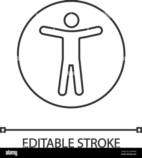 Web Accessibility Linear Icon Thin Line Illustration Universal Access Contour Symbol Vector