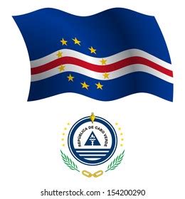 Cape Verde Shadowed Textured Wavy Flag Stock Vector Royalty Free