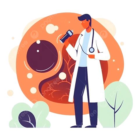 간염의 날 평면 작업 그림 만화 간장 의사 Png 일러스트 및 이미지 에 대한 무료 다운로드 Pngtree