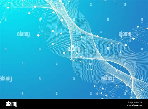 Geometric Abstract Background With Connected Lines And Dots