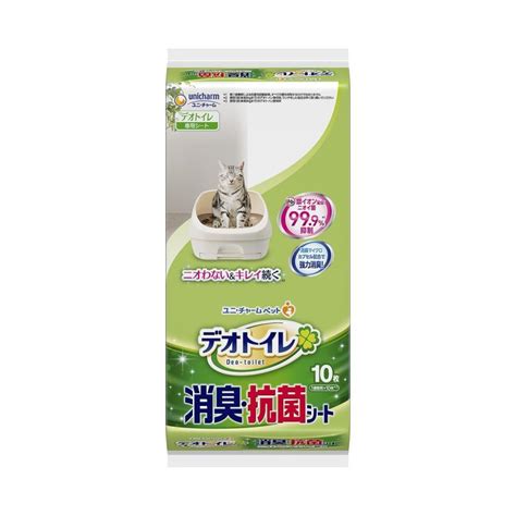 Unicharm ユニチャーム 1週間消臭抗菌デオトイレ取替え専用消臭シート 10枚×24袋 ひかりtvショッピングyahoo店