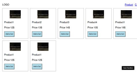 Ecommerce Redux Codesandbox