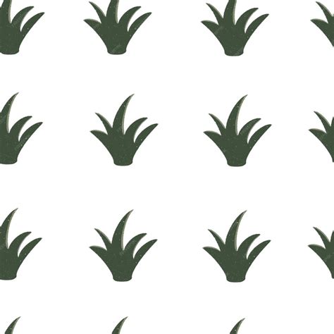 Premium Vector Seamless Pattern Set Pieces Of Green Fresh Grass